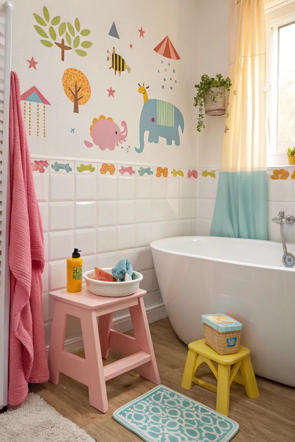 16+ Stylish Wall Decals for Bathroom Ideas - Heatherlight