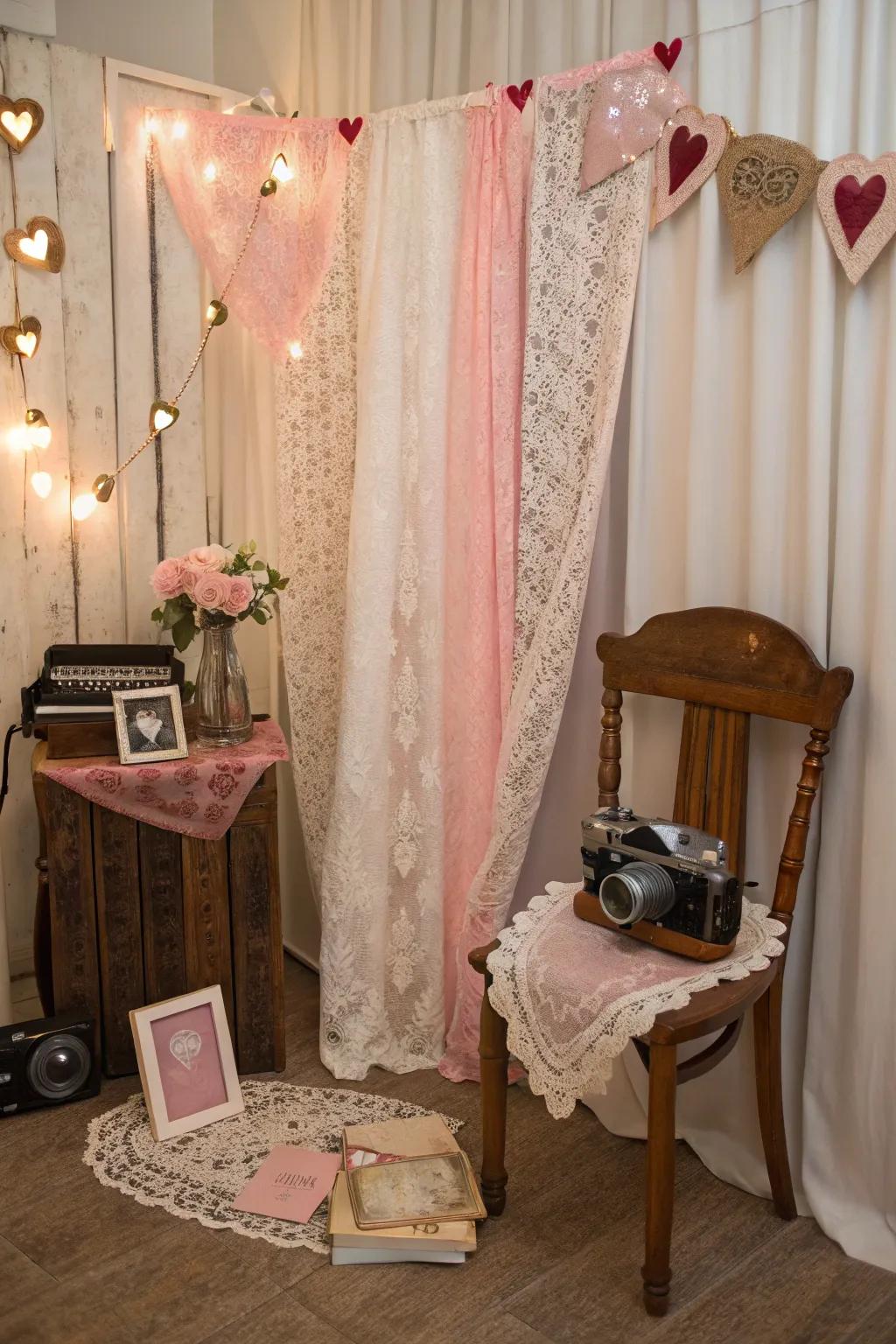 8+ Charming Backdrop Ideas for Valentine's Photo Booths - Heatherlight